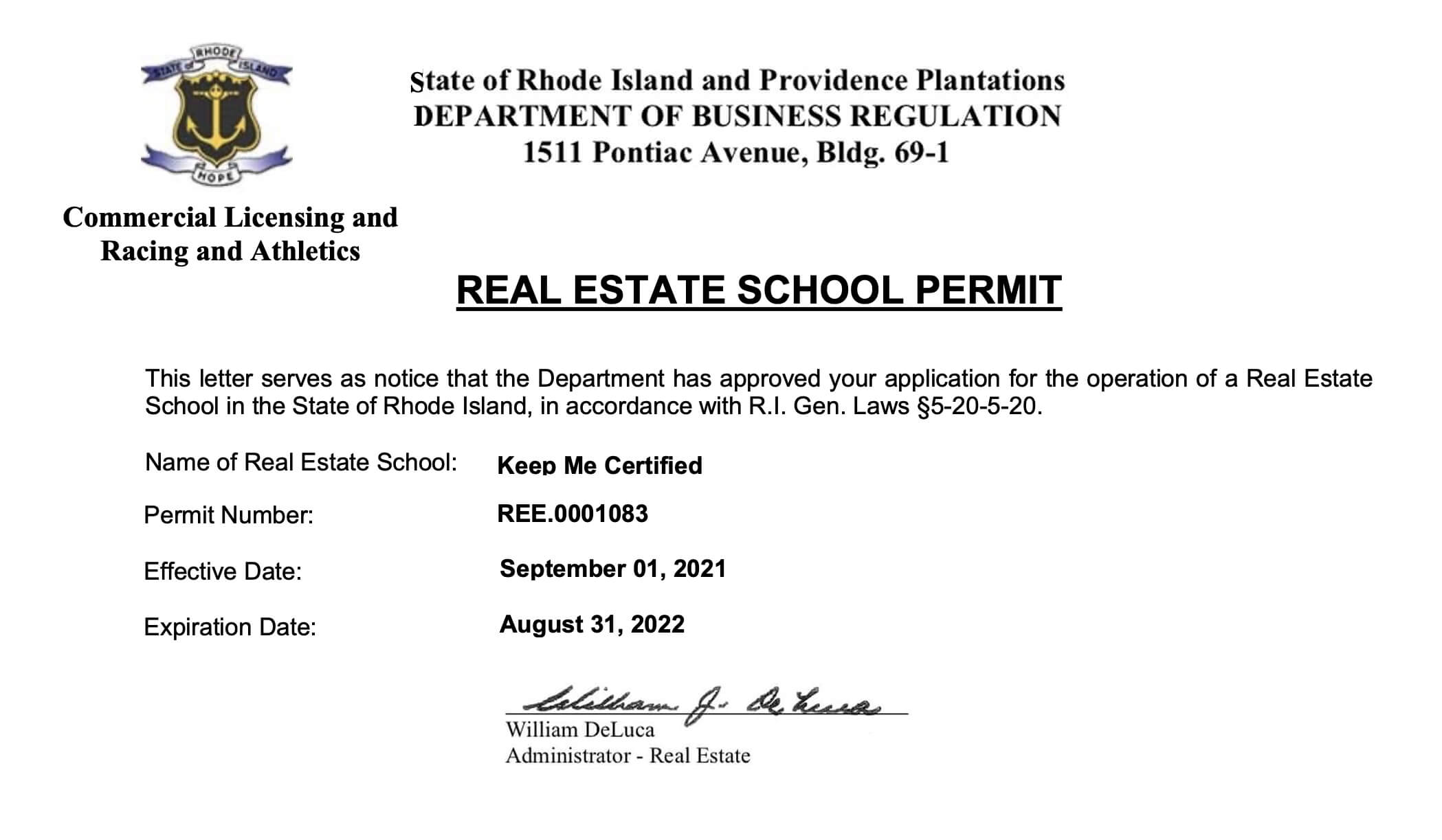 Keep Me Certified Rhode Island